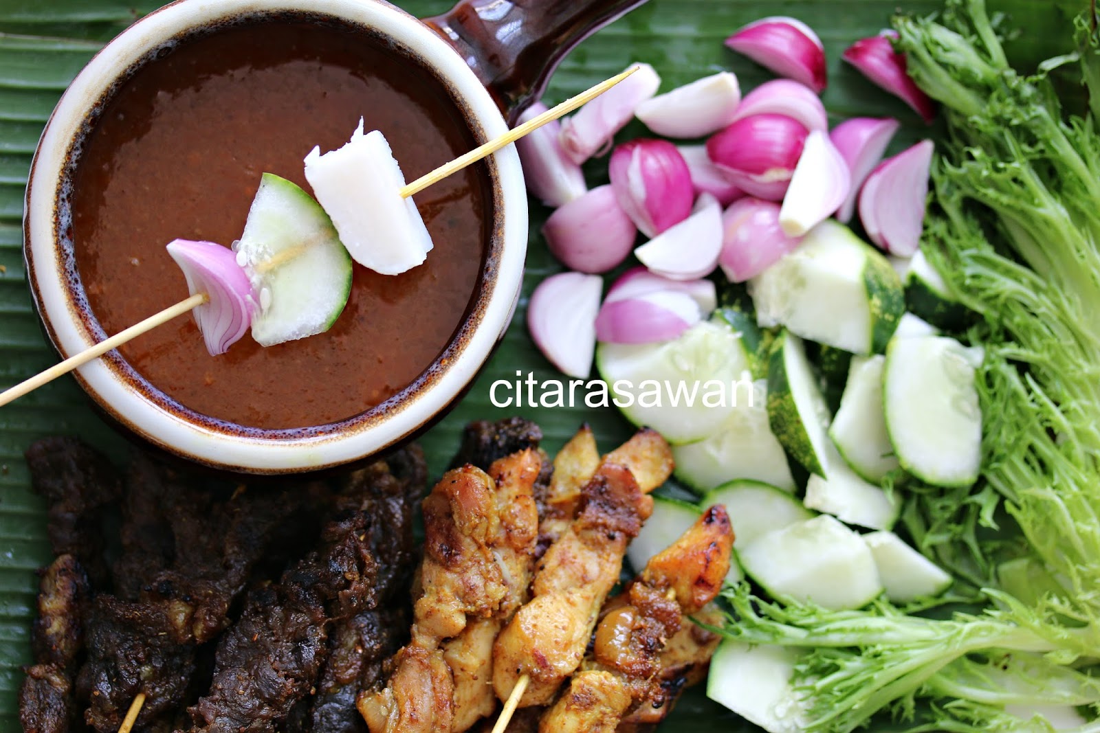 Satay Nasi Himpit Kuah Kacang Yang Sangat Sedap ~ Resepi Terbaik