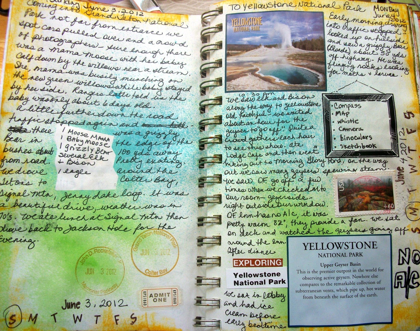 Yellowstone travel journal printable for kids - Flexfluid