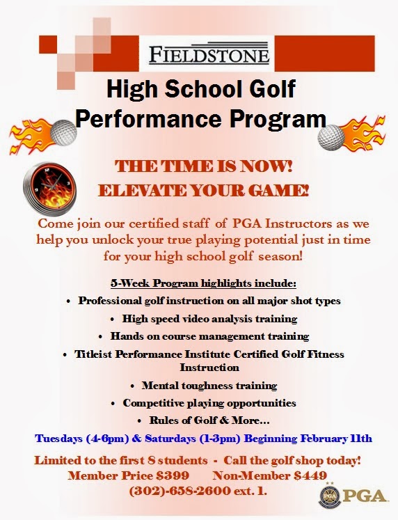 Fieldstone Golf Shop: January 2014