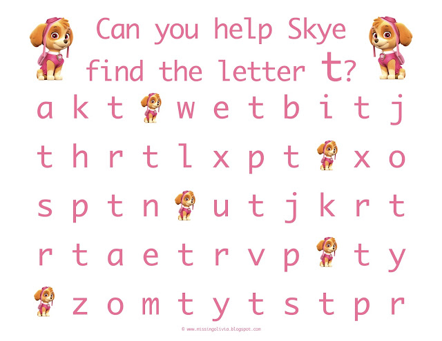 Life As A Moore...: Paw Patrol Letters S, T and U...