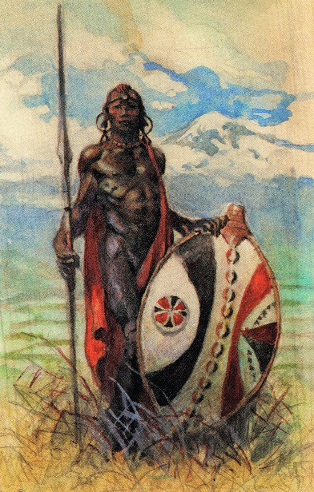 Capns Comics Masai Warrior By Frank Frazetta