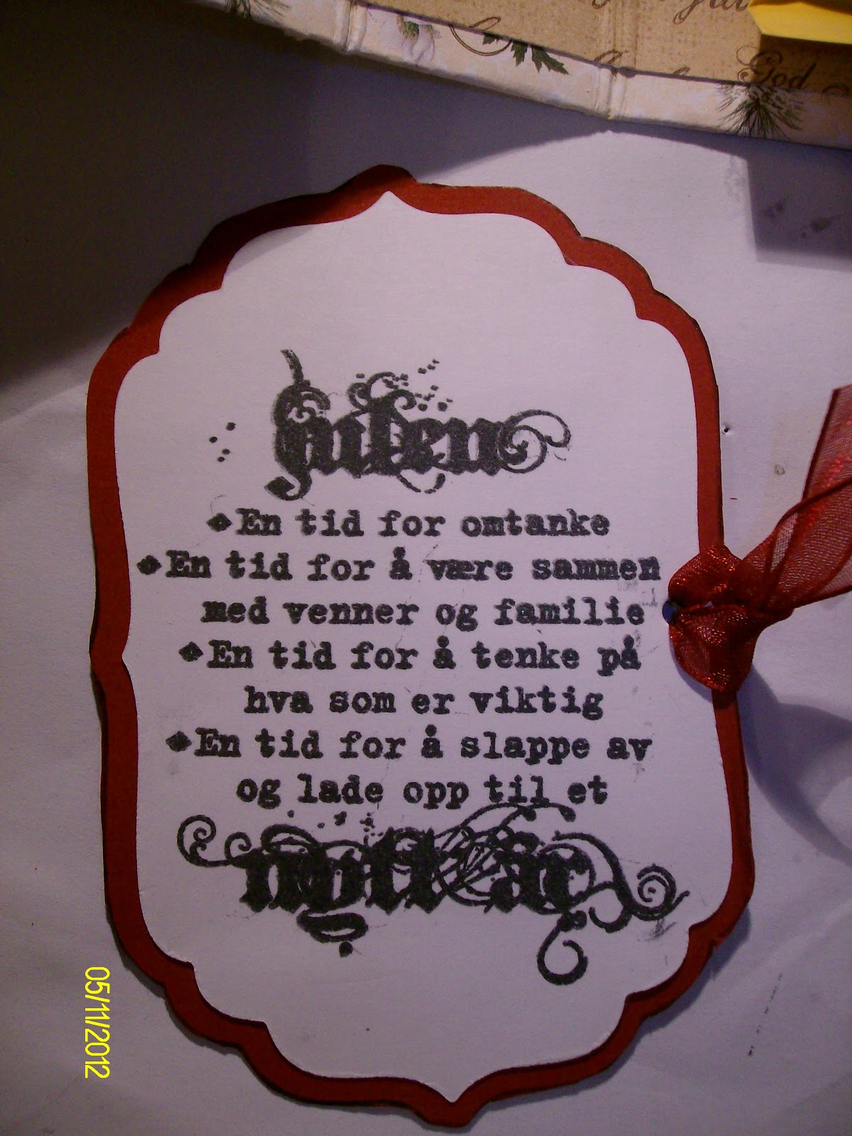 Hildes hobby-blogg: Julekort-perm med sjokolade - tutorial