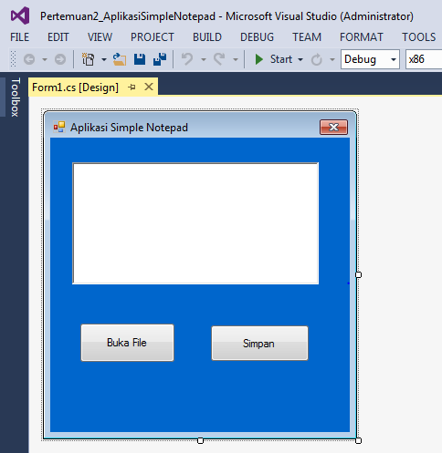 Membuat Aplikasi Simple Notepad Visual Studio ~ GEMTI18
