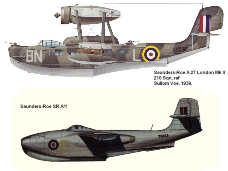 AVIÕES MILITARES: Saro SR A/1 - Os hidroviões Saunders-Roe