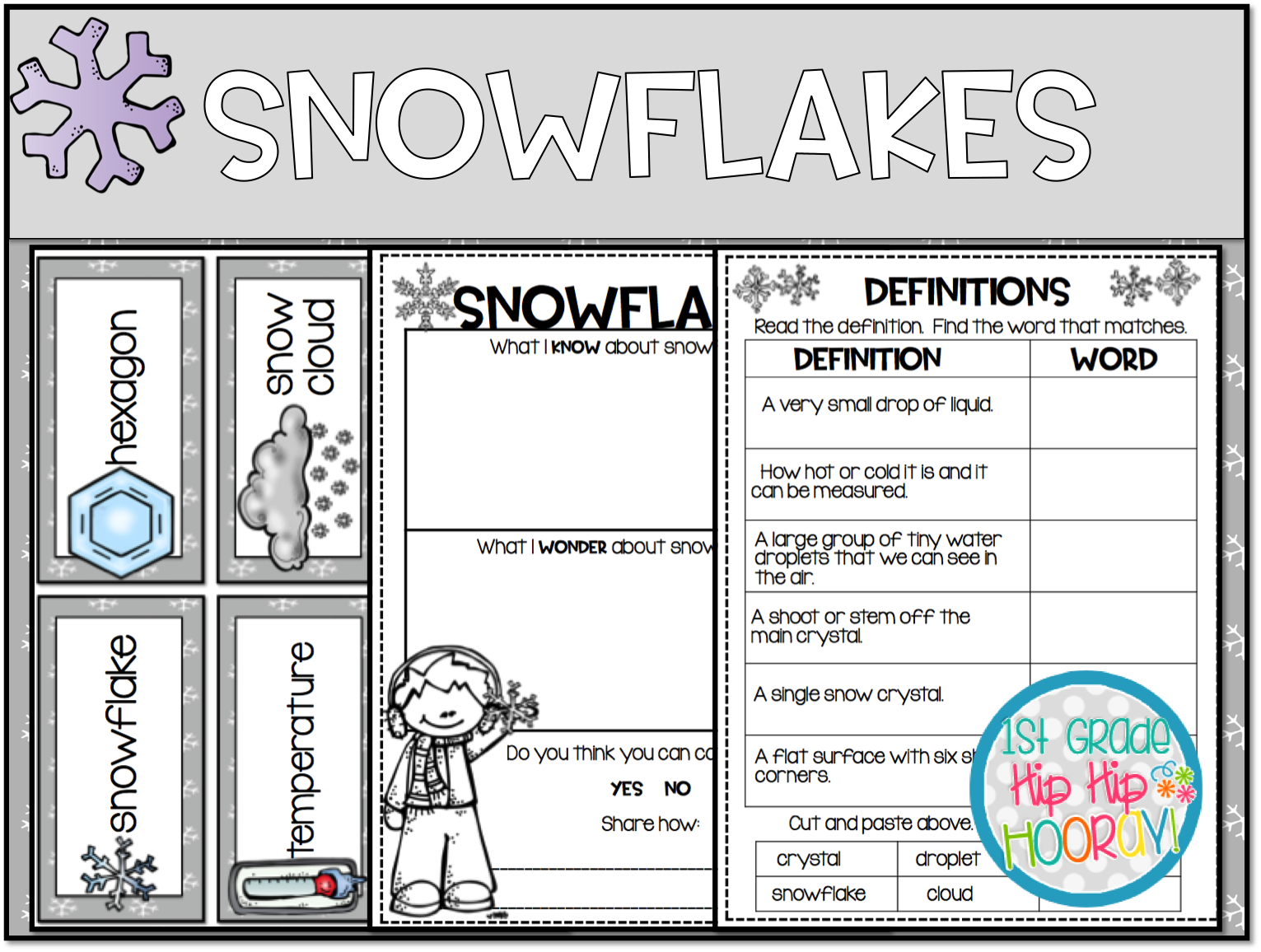 1st Grade Hip Hip Hooray!: Snowflakes...Informational Text