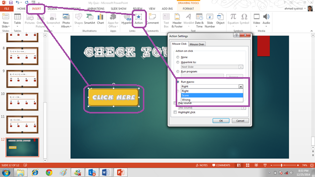 Making an Interactive Quiz With Scoring by Ms. PowerPoint - Ahmad Syairozi