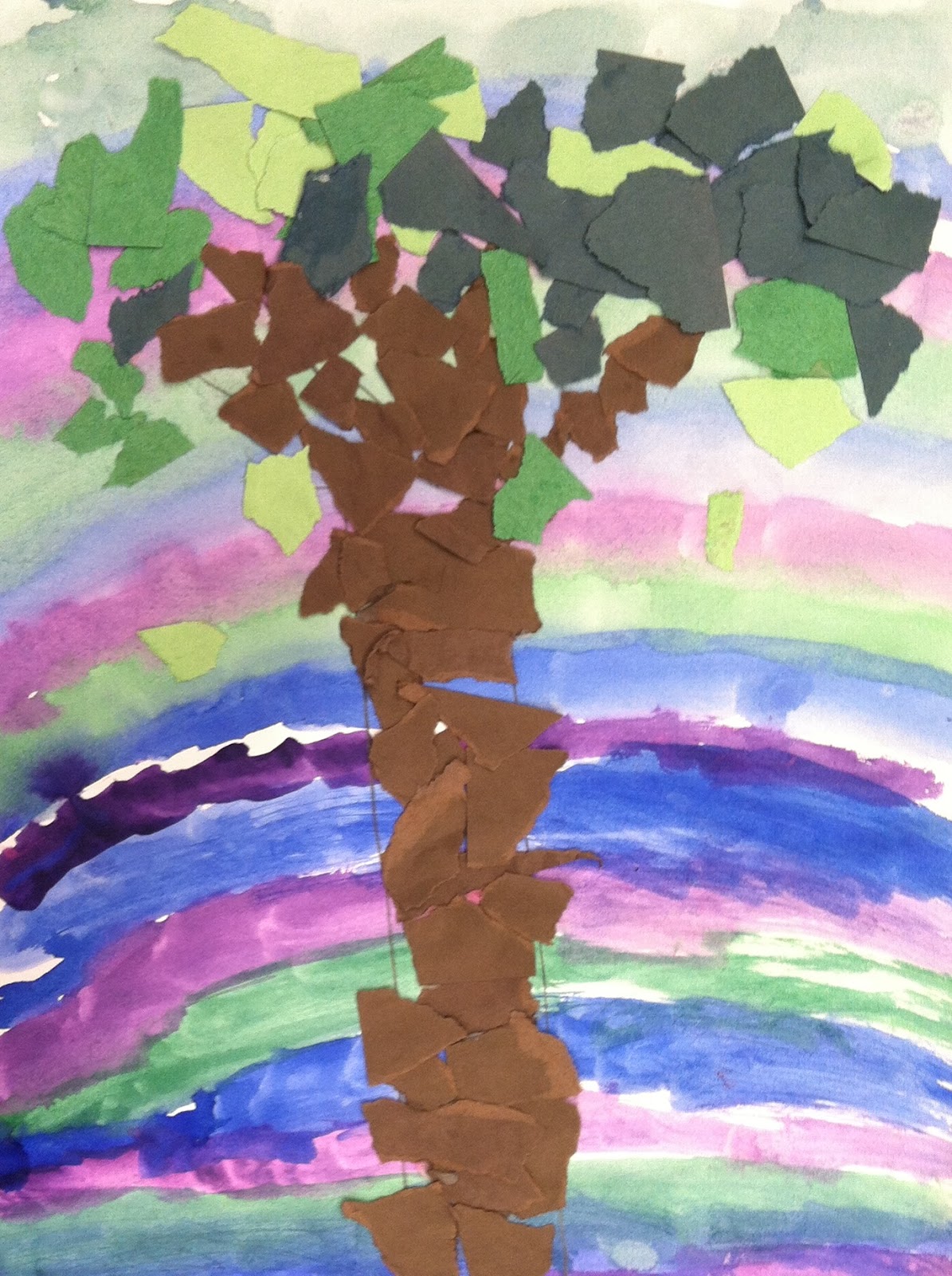 ART with Mrs. A: Kindergarteners' Trees of Peace
