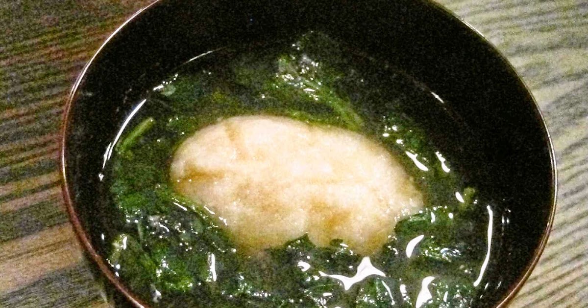 Recipes for Tom: Nagaimo-dango to horenso no osumashi / clear soup with ...