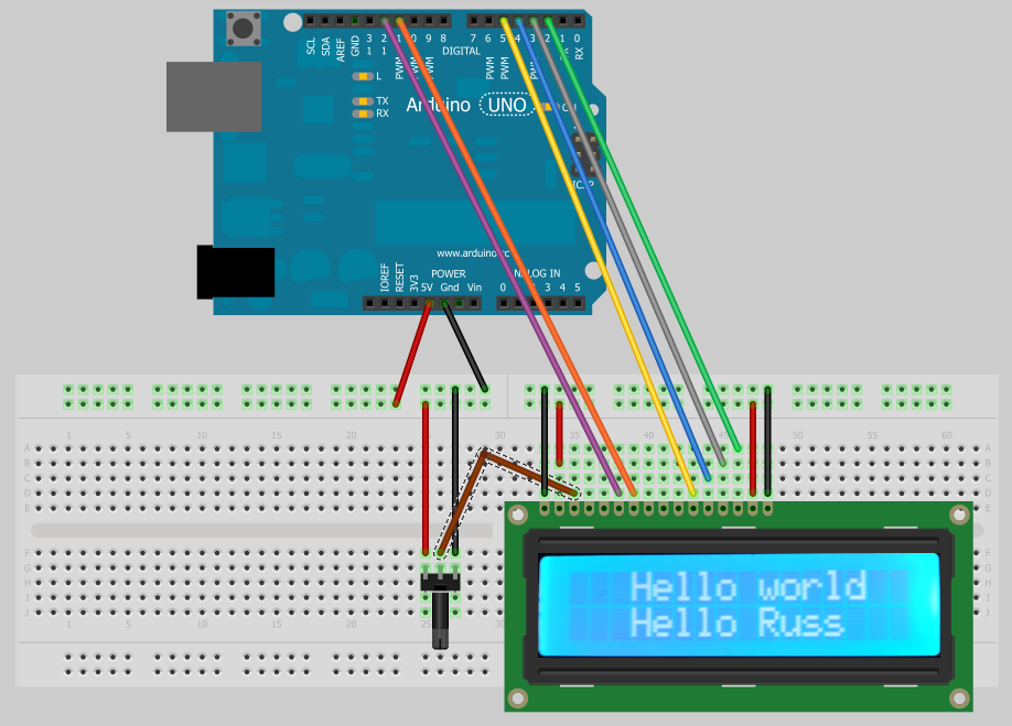 Tech That!: Arduino 2x16 LCD display.