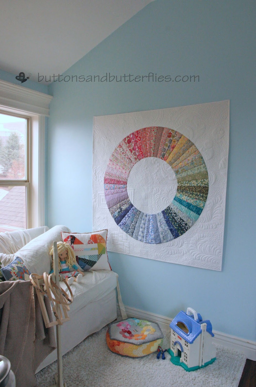 Buttons and Butterflies: Liberty Color Wheel {Quilt}