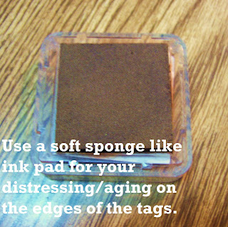 Sweetly Scrapped: How to hand age tags tutorial
