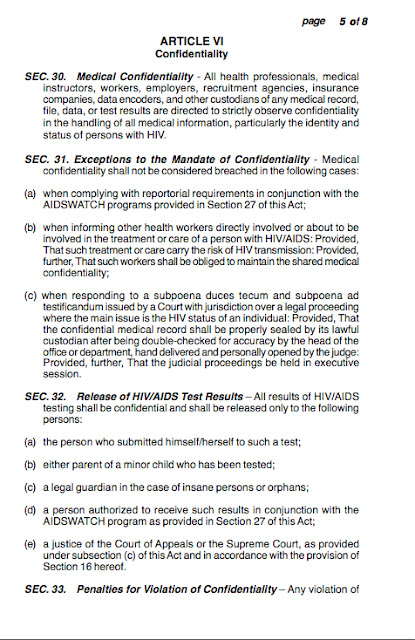 RA 8504: Philippine AIDS Prevention and Control Act of 1998 ~ Living ...