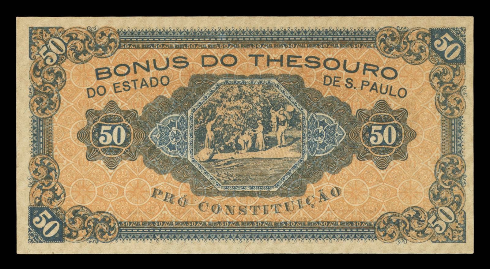 Brazil 50 Mil Reis banknote 1932 Sao Paulo|World Banknotes & Coins ...