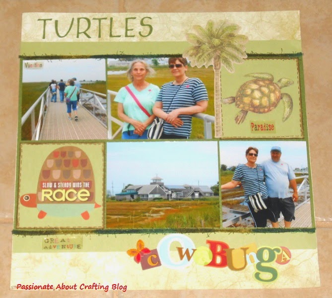 Passionate About Crafting : Turtle Conservation Scrapbooking Layout Idea