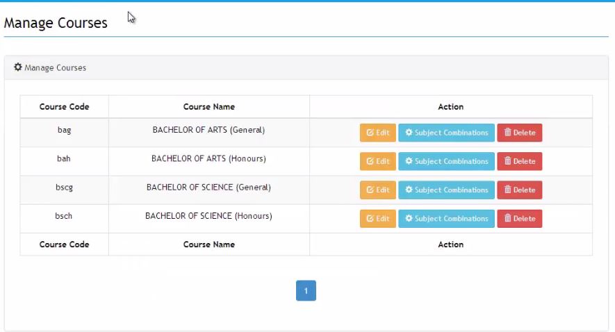 Online Course Registration System Project in ASP.NET C#