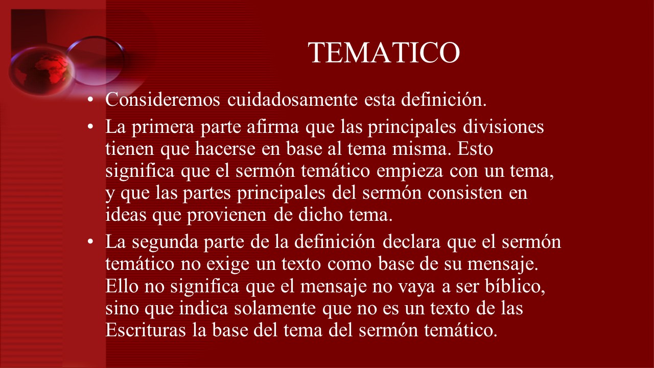 ENSEÑAR ES PREDICAR: EL SERMÓN TEMATICO