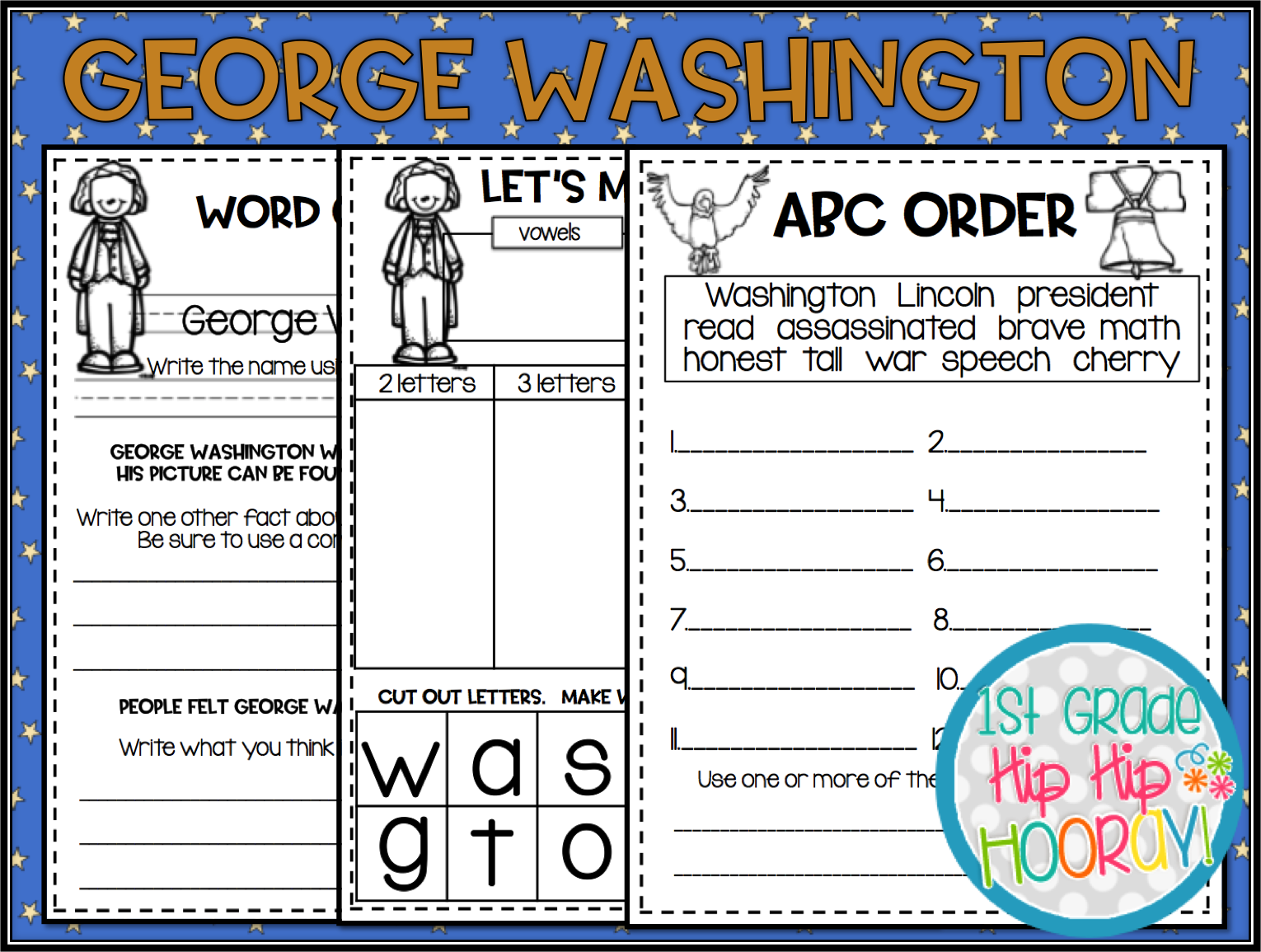 1st Grade Hip Hip Hooray!: George Washington...Craft, Activities ...