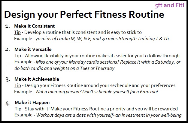 5 ft and Fit!: Design your Perfect Fitness Routine- Part 1