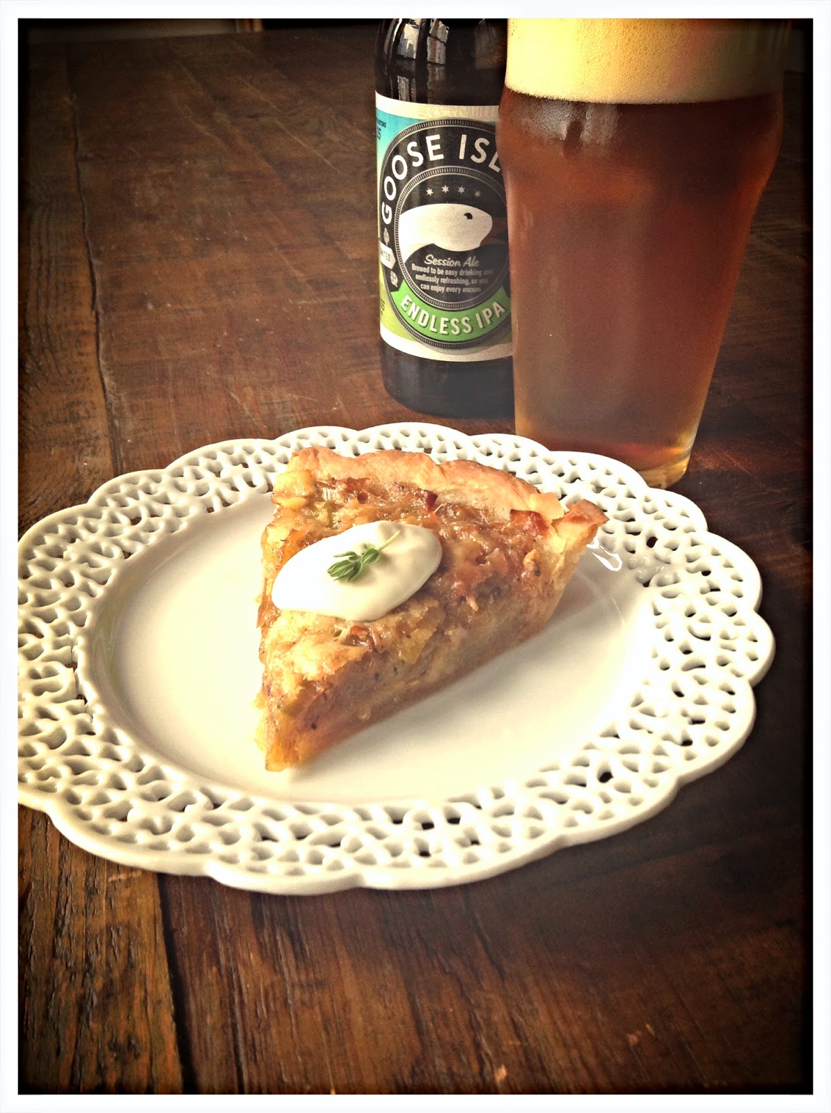 The Beer and Food Project: Leek and Gruyere Tart & Endless IPA