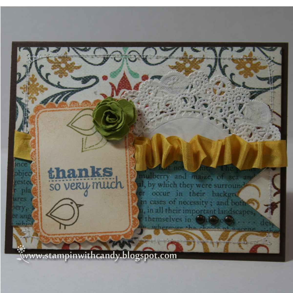 Stampin With Candy: Mojo Monday : Thank you card