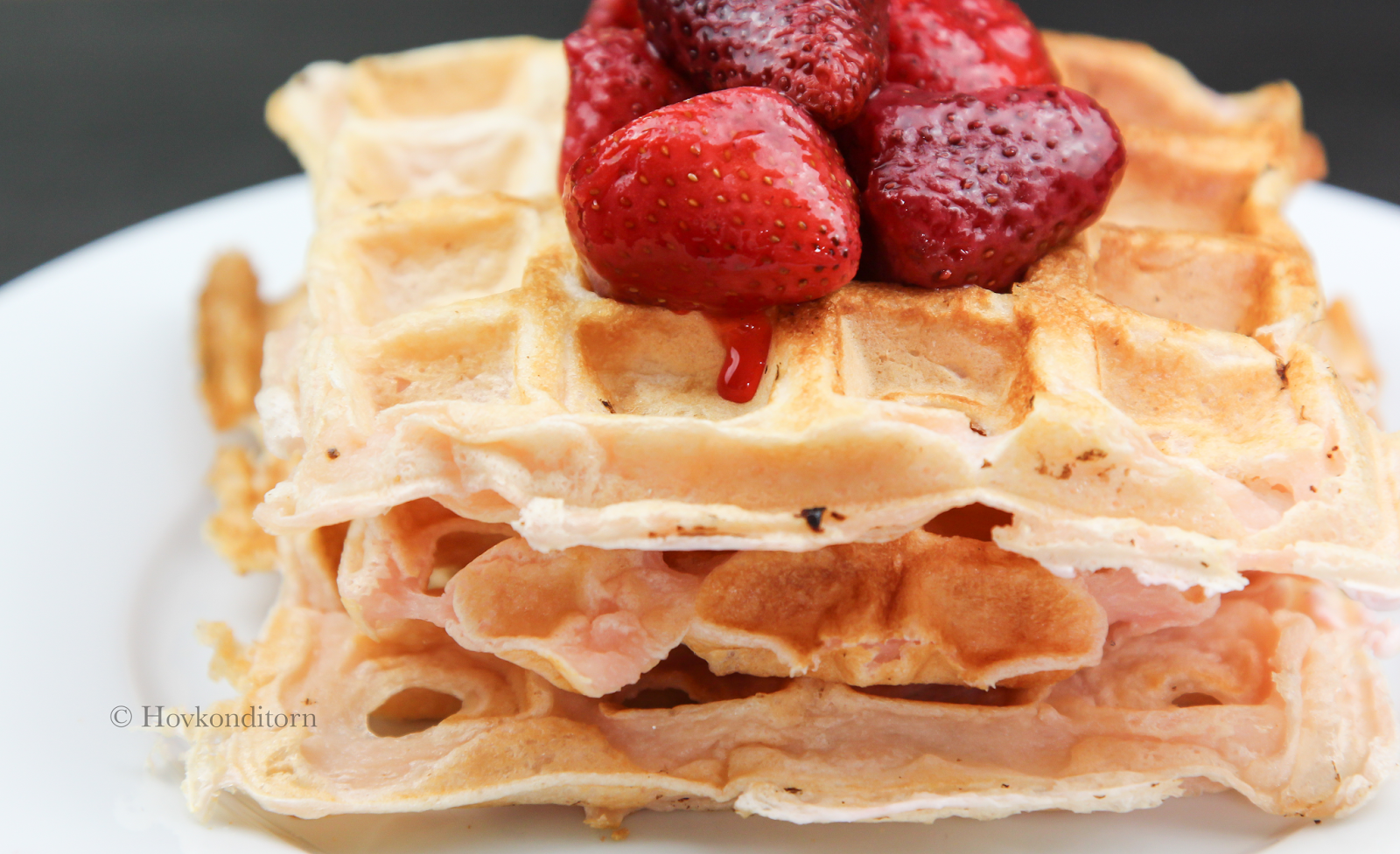 Strawberry Milkshake Waffles