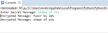 Message Encryption and Decryption Python - PROGRAMMING