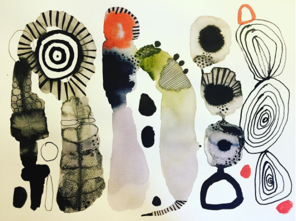 Oh, by the way...: BEAUTY: Watercolor and Ink--Emma Larsson