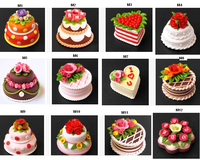 Claystationyong: Our mini cakes are handmade from polymer clay - for sale.