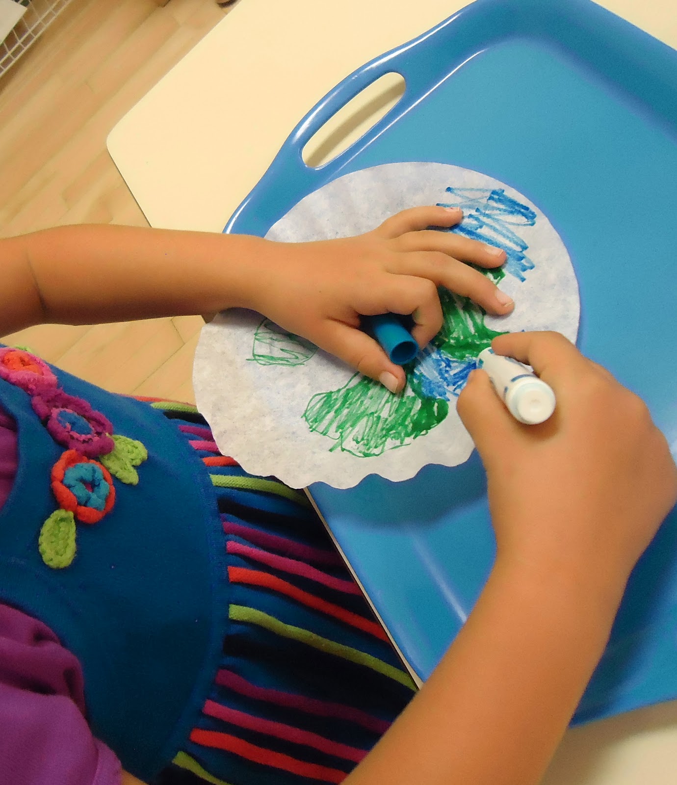 To the Lesson!: Coffee Filter Earth Art