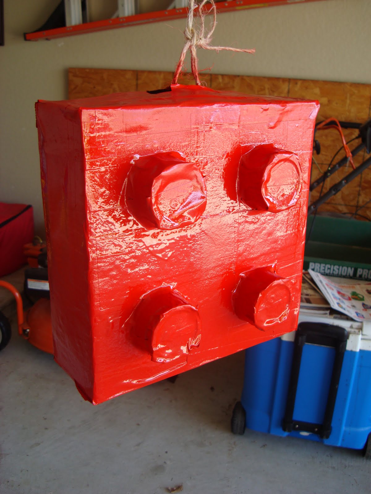 I saw that going differently in my mind...: How to make a Lego Pinata