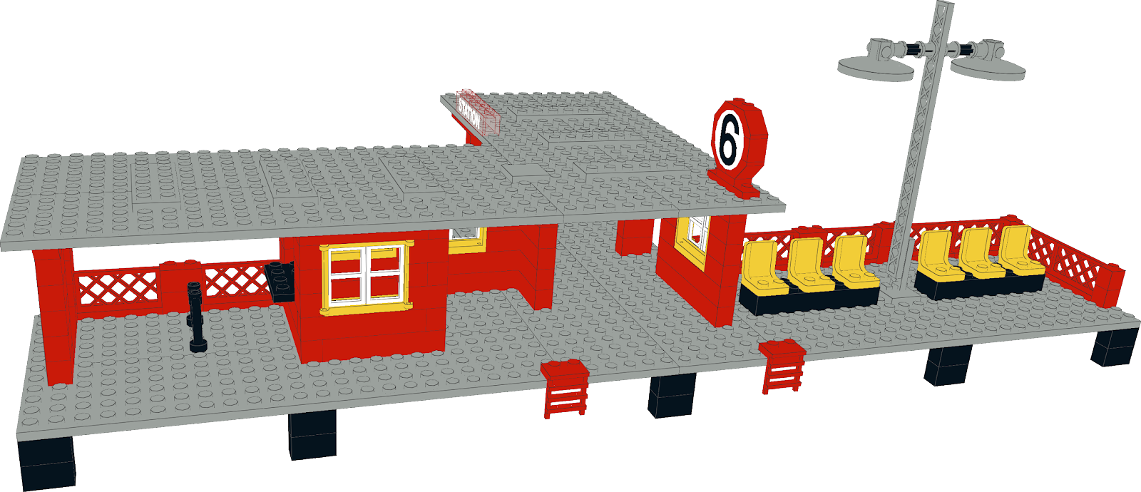 LEGO MOC Railway Station C by olivierz | Rebrickable - Build with LEGO