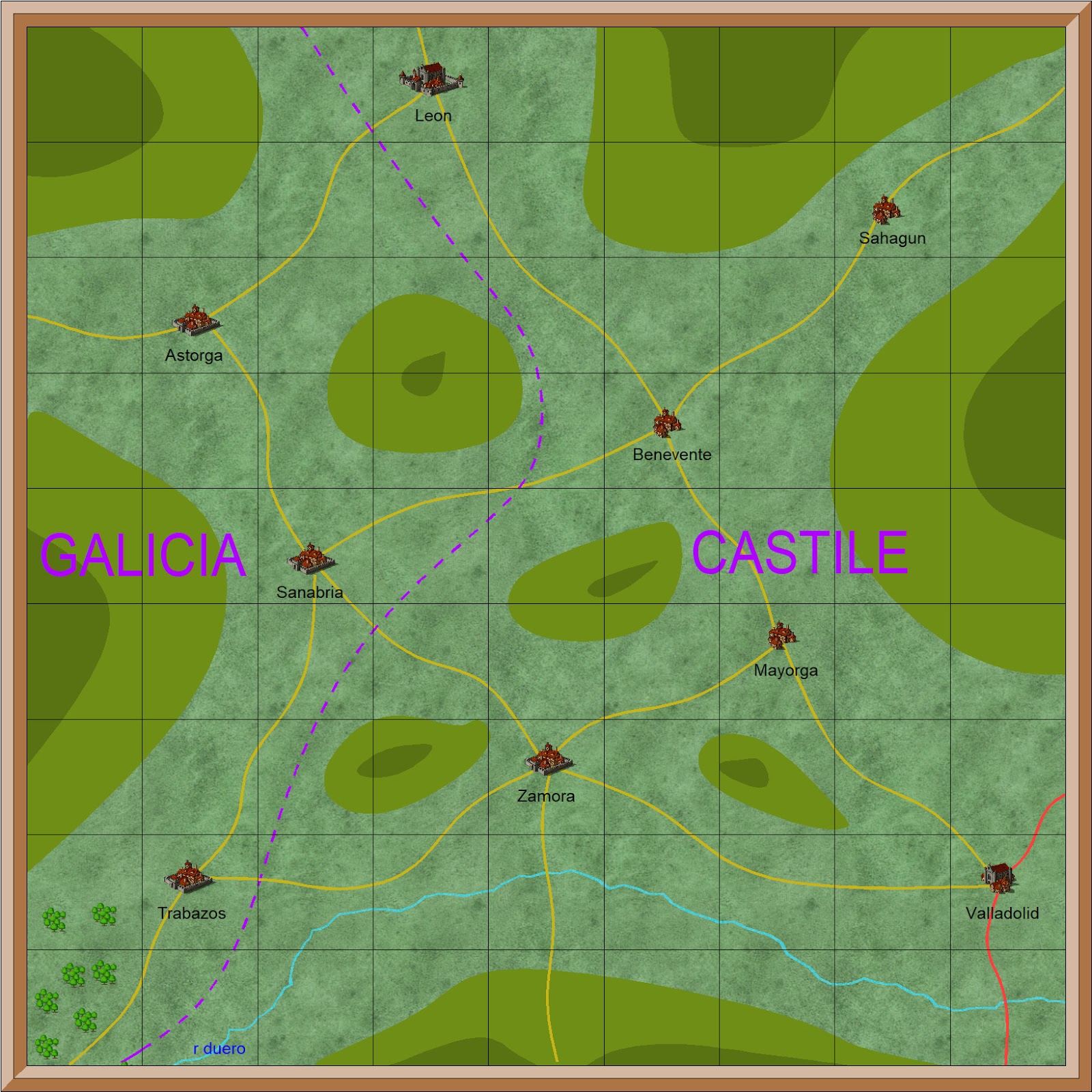 napoleonic wargaming: Leon Campaign Wargames Map