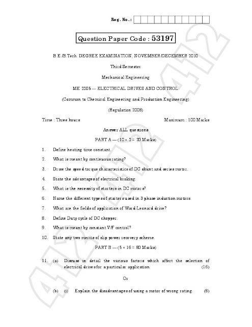 GKTricks Every Latest Update: ME 2205 ELECTRICAL DRIVES AND CONTROL ...