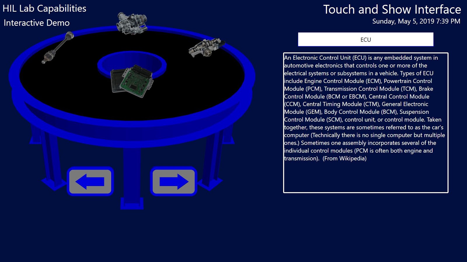 HIL Lab Kiosk & TAMS Program