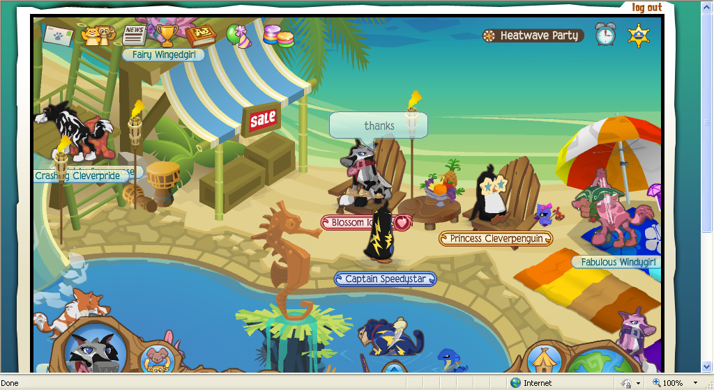 Animal Jam Tides: beach fun