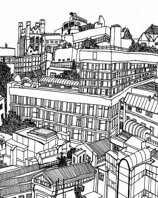 MCJ Adult Coloring Books: Coloring Book For Grown Up - Buildings