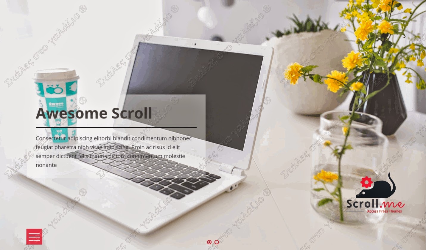 ScrollMe: Horizontal Scroll WordPress Theme. | Στάλες στο γαλάζιο