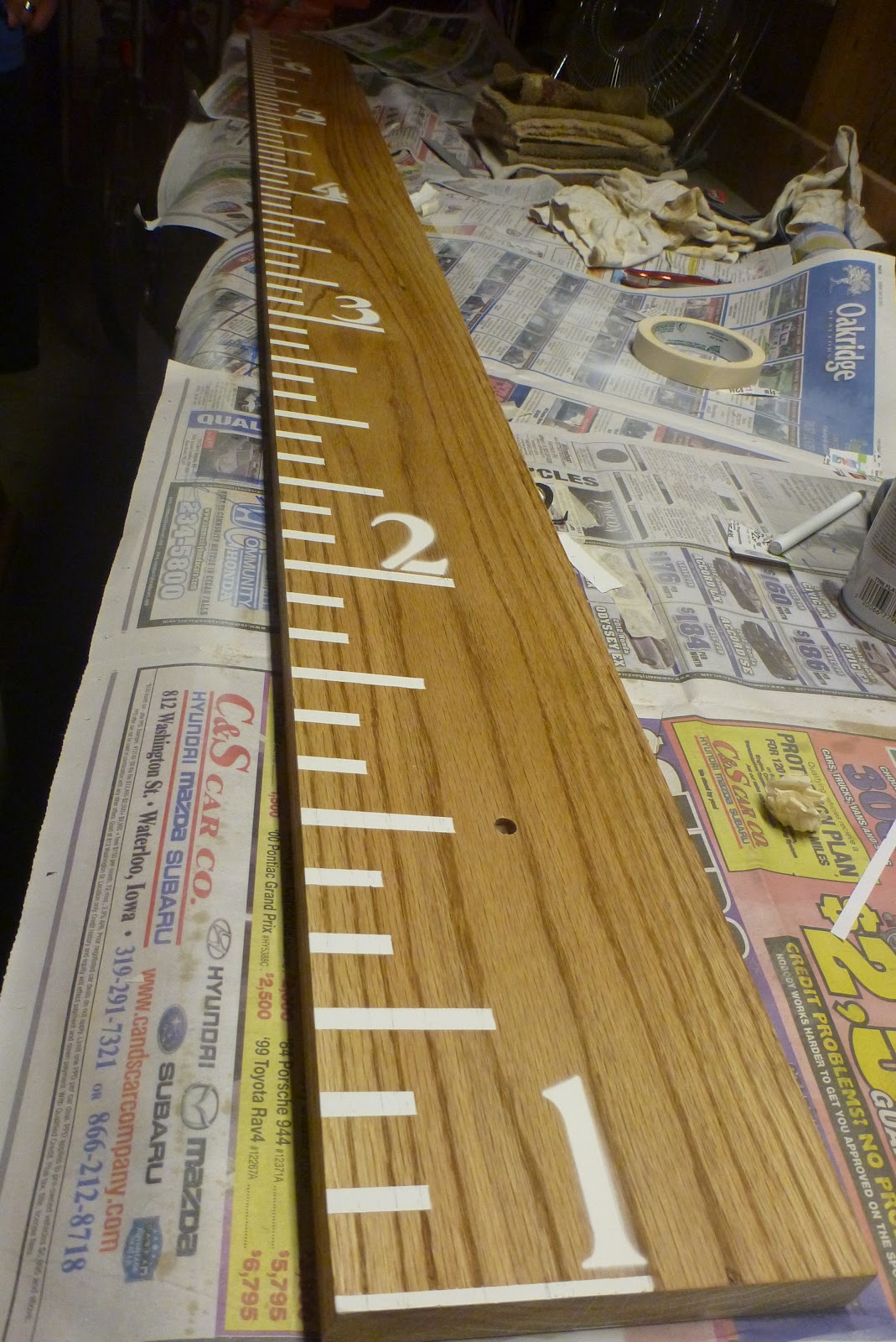 Handmade Mayhem: Growth Chart Ruler