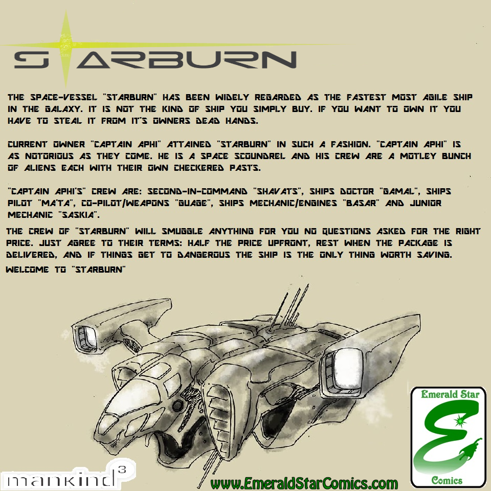 My Imaginations Home: "STARBURN" Sci-Fi Comic book coming out soon from ...