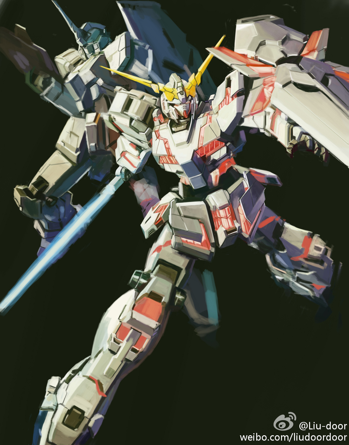 GUNDAM GUY: Master Grade 1/100 Unicorn Gundam Box Art Creation - A Step ...