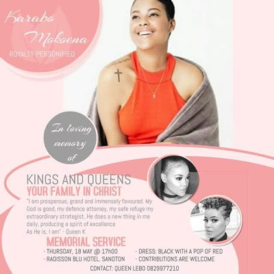 Photos: Memorial Service of #Karabo Mokoena, who was brutally murdered ...