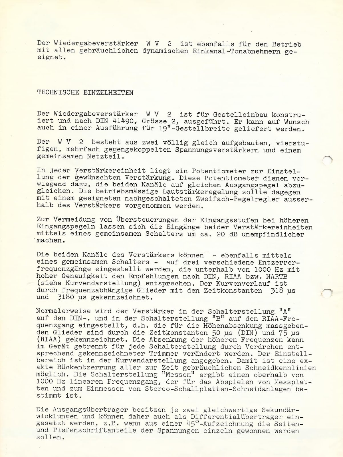 Neumann WV2 – the holy grail – Ultimate High-Fidelity