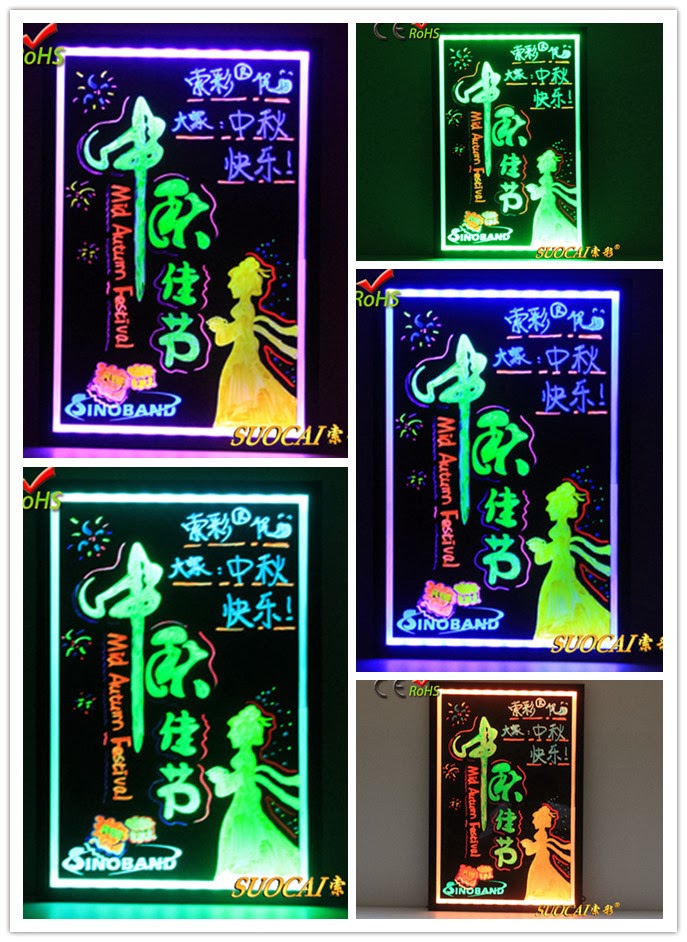 Sunlite Led Writing Board: Multi-color LED Lighted Writable Menu Board ...