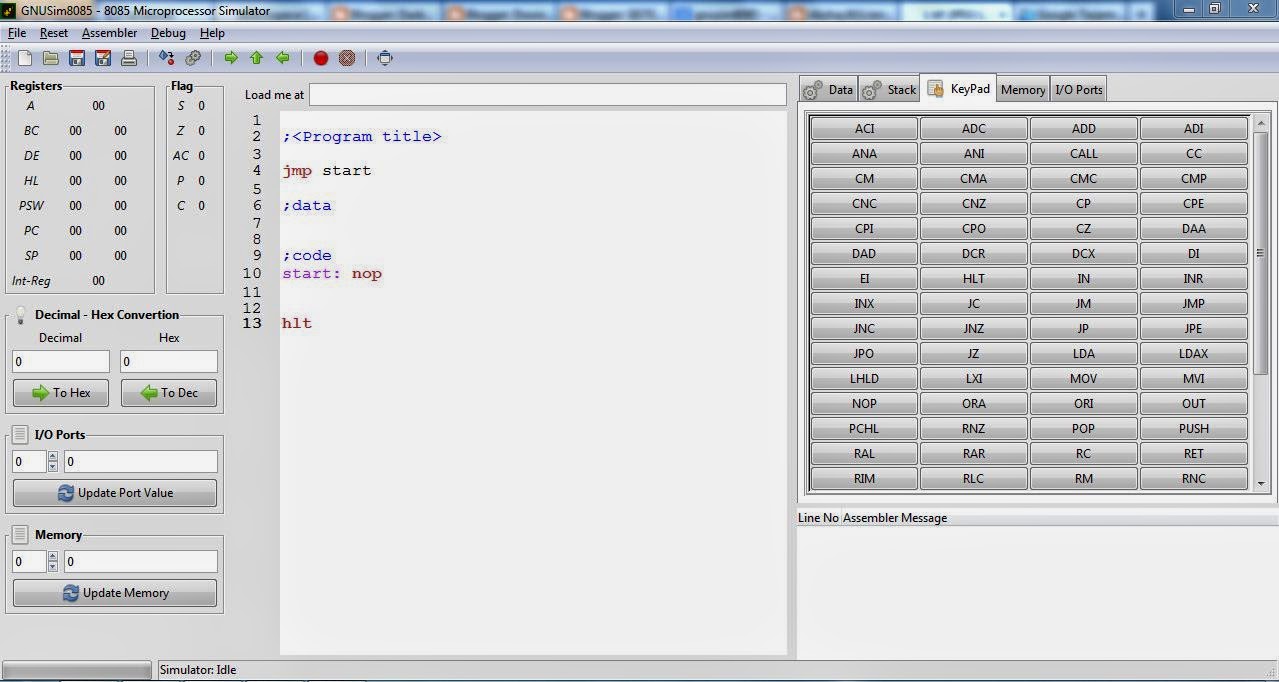 SISTEM MIKROPROSESOR: Pengenalan GNUSim8085