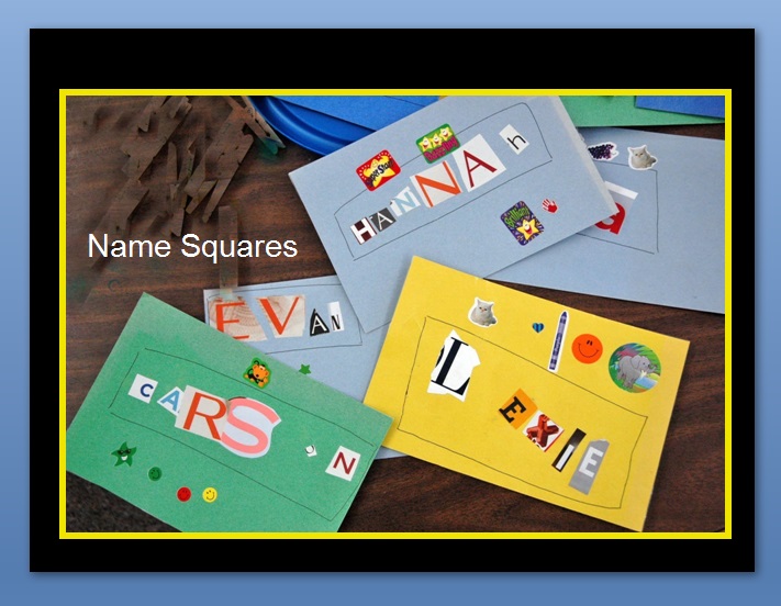 Kindergartners At Work: More Clothespin Fun - Make Name Squares then ...