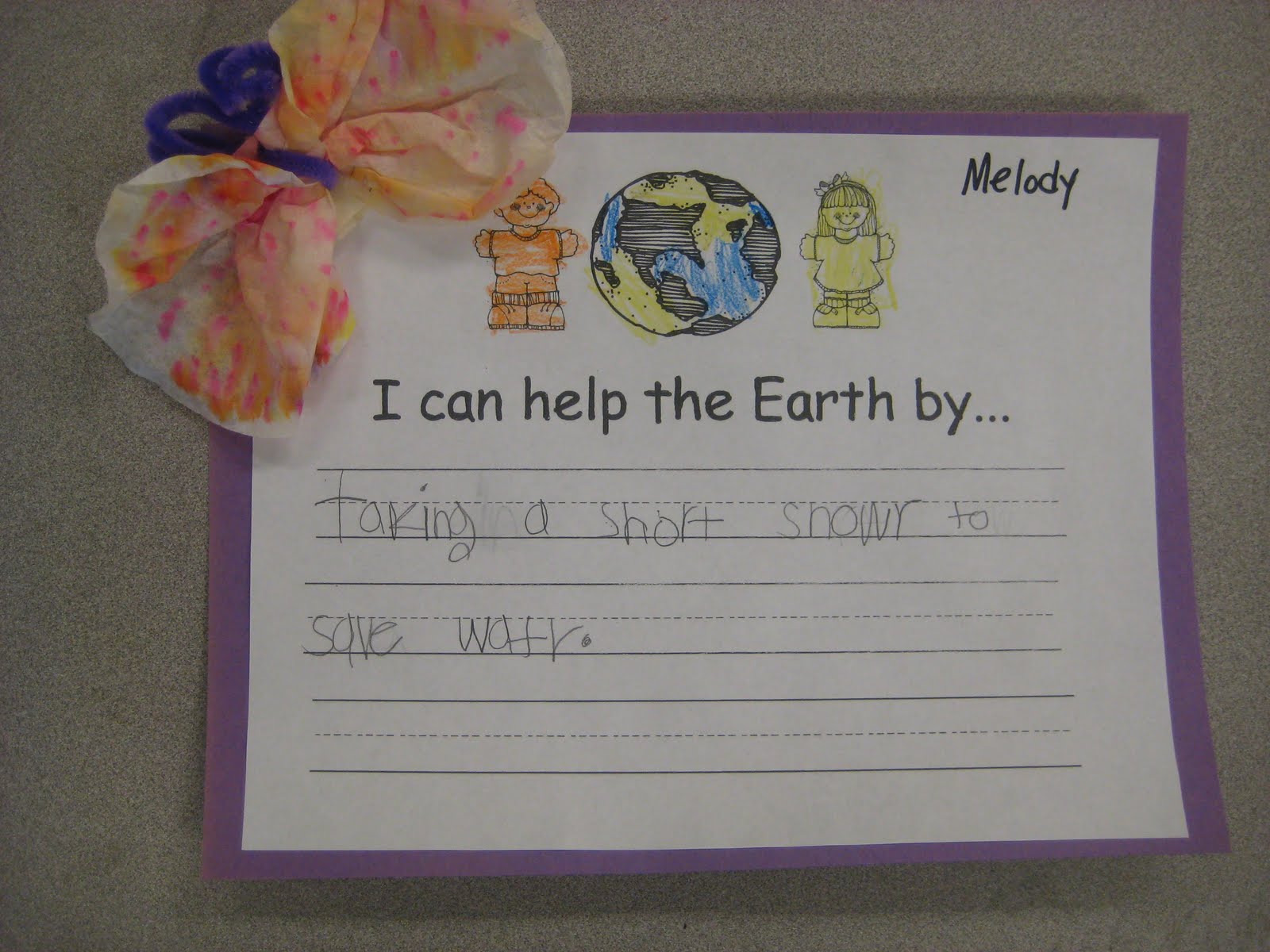Kinder Garden: Earth Week activities