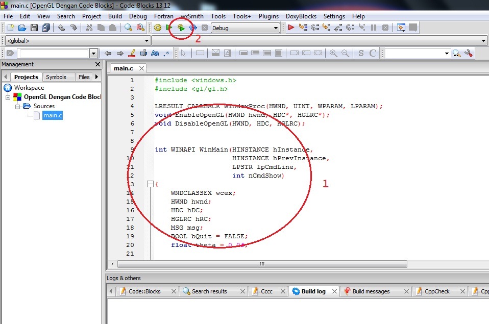 heriady blog: Program OpenGL Dengan Code Blocks