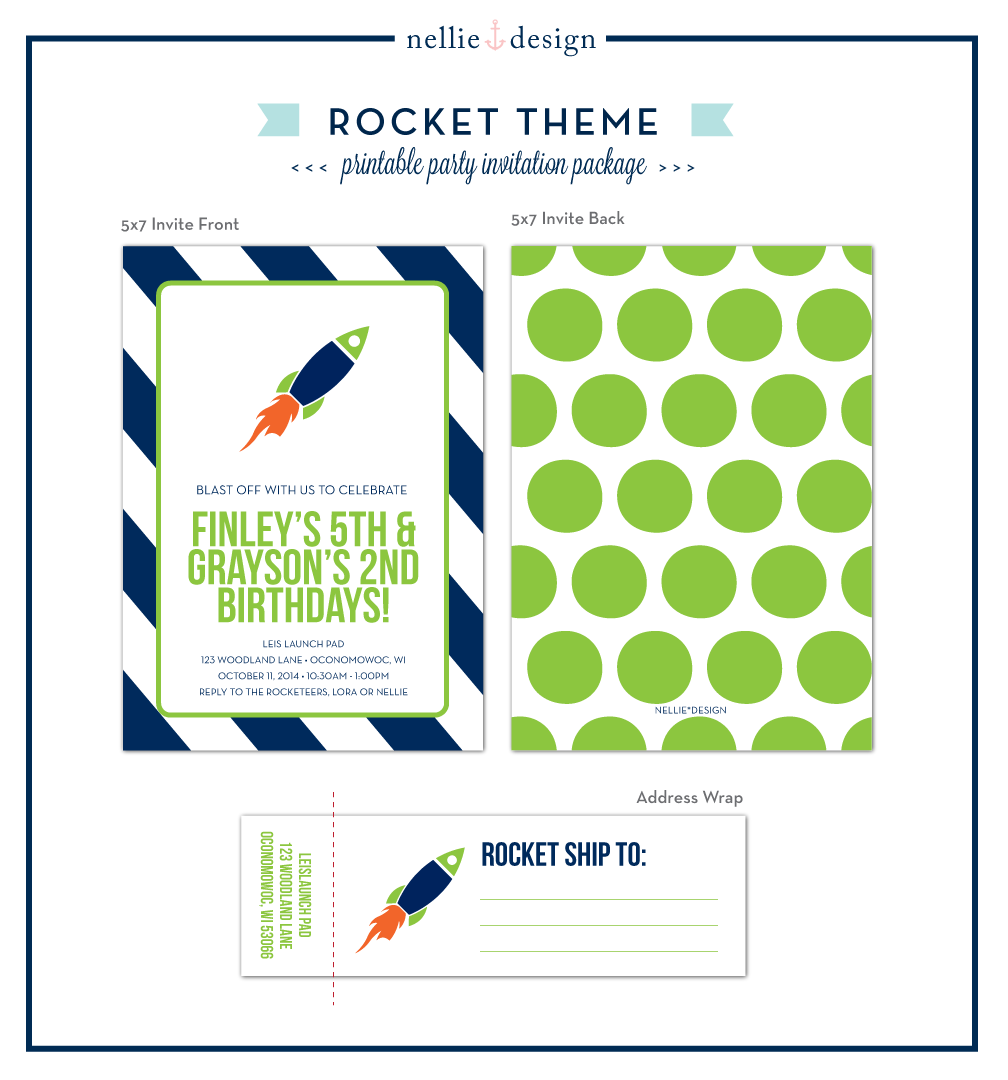 Nellie Design: Rocket Birthday Party