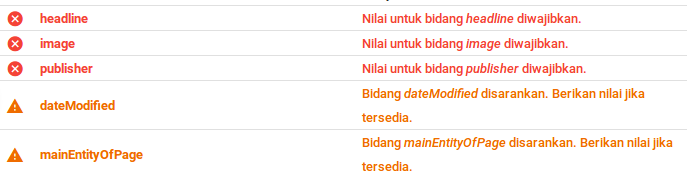 Memperbaiki Kesalahan Data Terstruktur pada Blogger