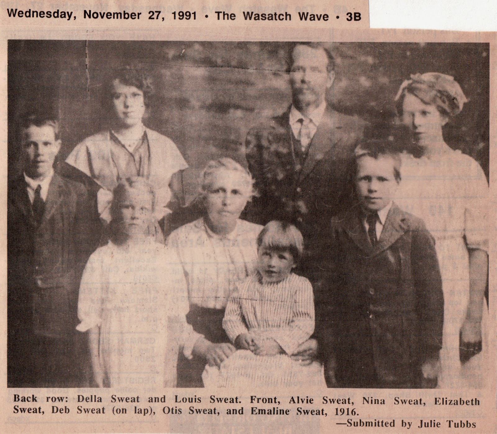Rodney and Emeline Mahoney: Sweat family photos